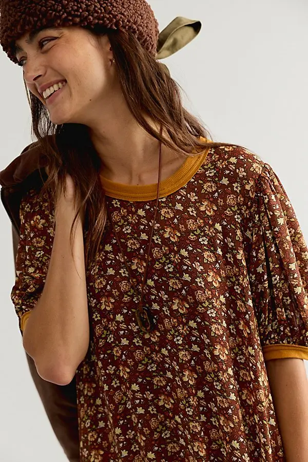 Free People Courtside Crush Maxi Dress - Espresso Combo
