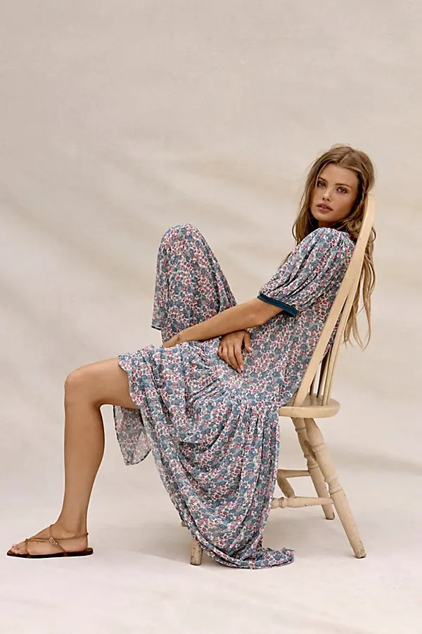 Free People Courtside Crush Maxi Dress - Garden Combo