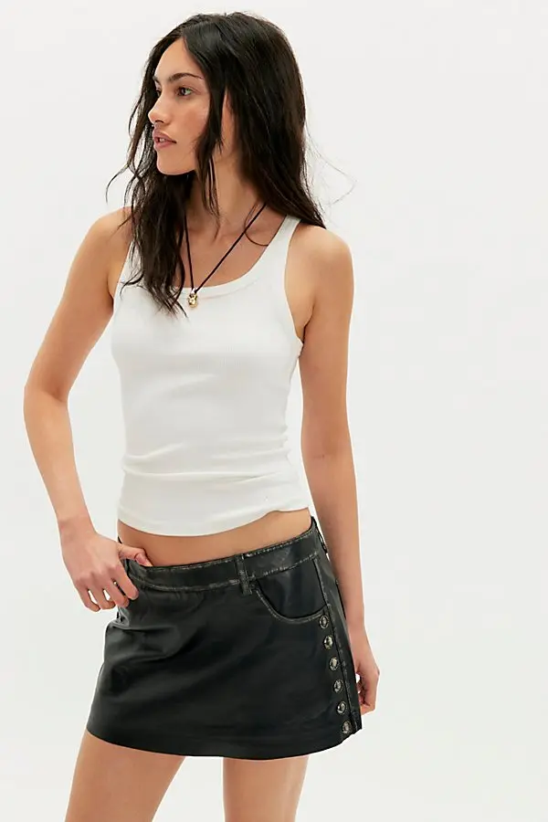 ONETEASPOON City Nights Axel Low Waist Skirt - Black