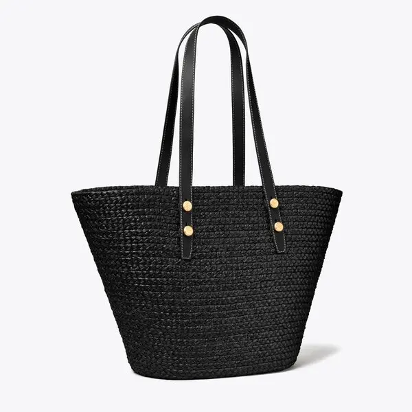 Tory Burch Large Romy Basket Tote - Black