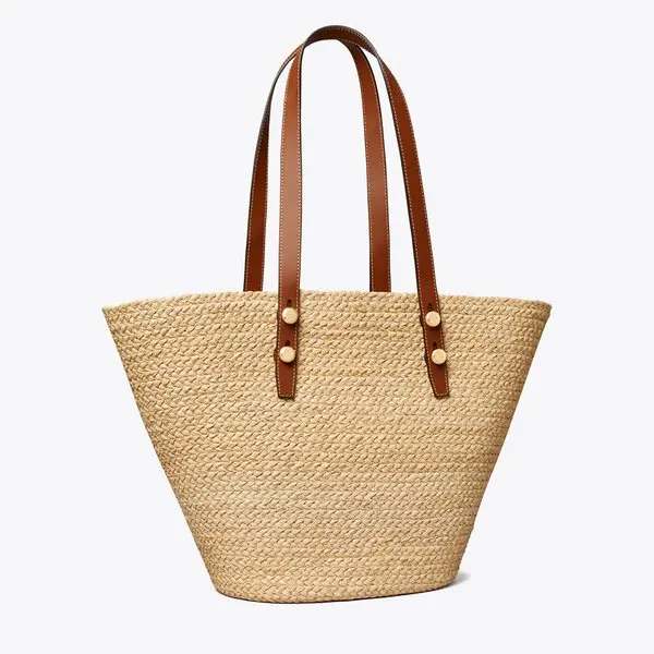 Tory Burch Large Romy Basket Tote - Natural