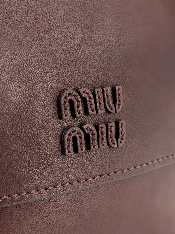 Miu Miu Utilitaire Leather Bag - Brown