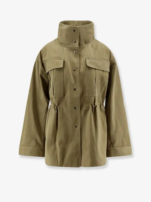 RÓHE Cotton Jacket With High Collar And Drawstring Waist