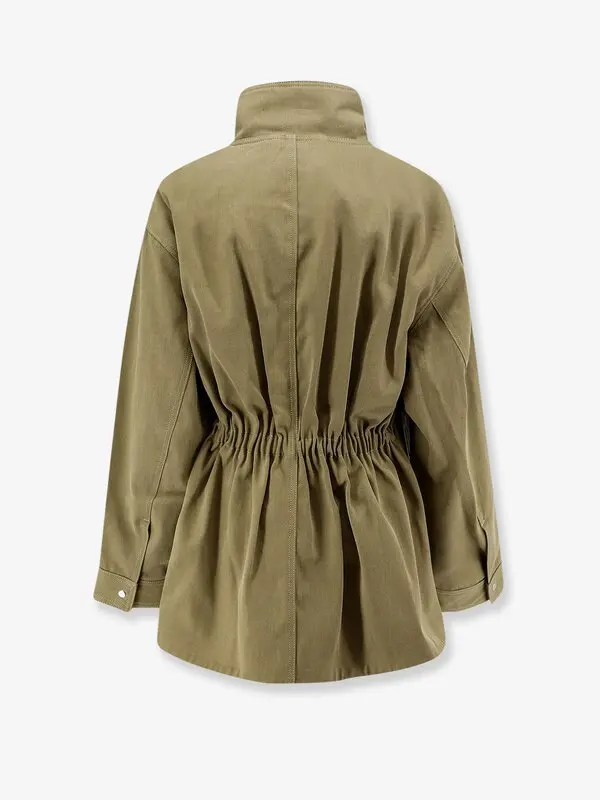 RÓHE Cotton Jacket With High Collar And Drawstring Waist