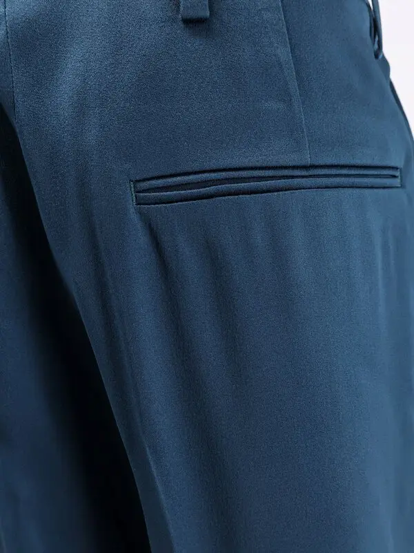 Dries Van Noten Portias Satin Wide Leg Trousers