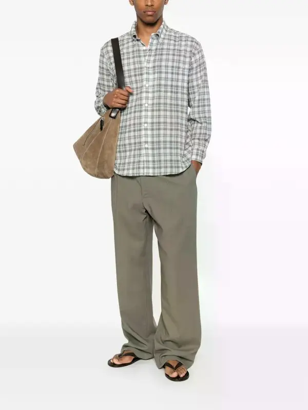 DUNST Check-pattern Long-sleeve Shirt