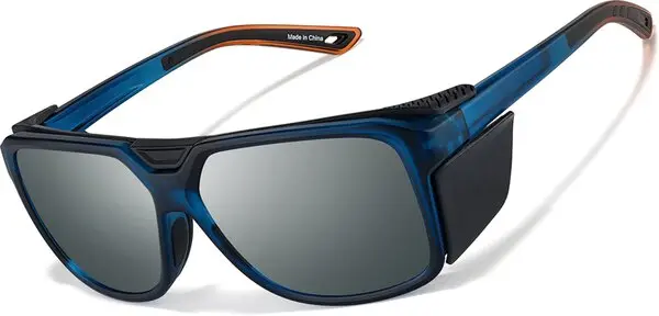 Zenni Full Rim Square Frame Eyeglasses With Security Strap - Blue