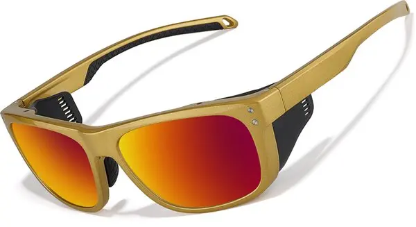 Zenni Full Rim Square Eyeglasses With Detachable Strap - Gold