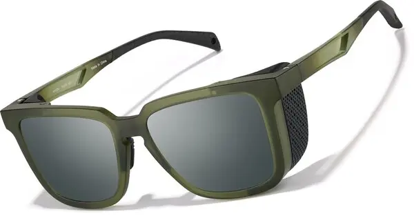 Zenni Full Rim Square Frame Eyeglasses With Security Strap - Green
