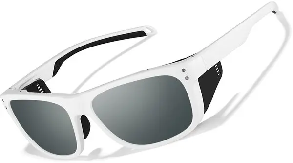 Zenni Full Rim Square Eyeglasses With Detachable Strap - White
