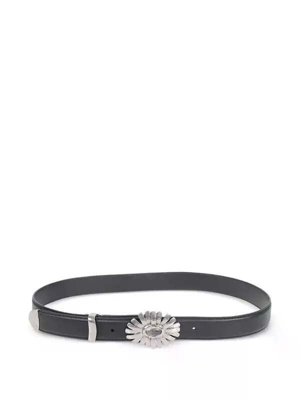Ermanno Scervino Flower Buckle Belt - Black