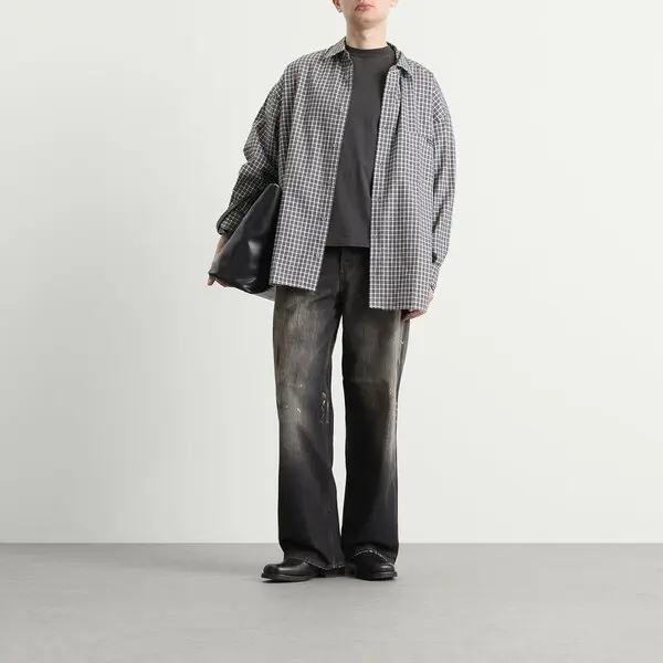 Acne Studios 1981 Trafalgar Wash Wide Leg Jeans - Black