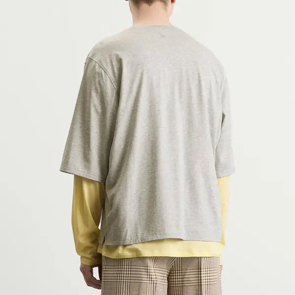 AMI Paris Mercerised Jersey Adc Double Layer T-shirt