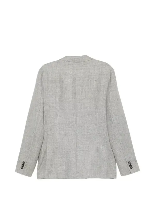 Zegna Notched-lapel Single-breasted Blazer - Grey
