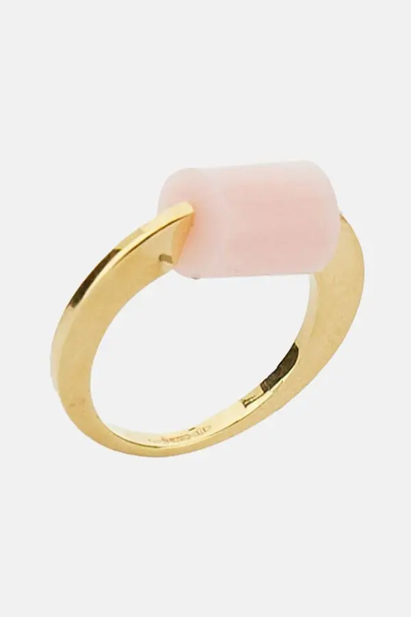 ALIITA Art Deco Cylinder Ring In 9ct Yellow - Gold