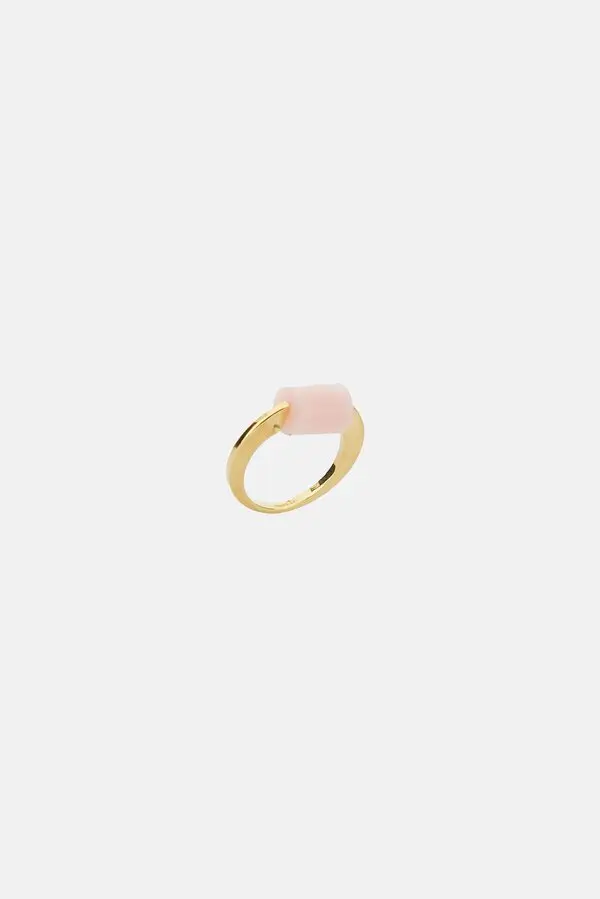 ALIITA Art Deco Cylinder Ring In 9ct Yellow - Oro