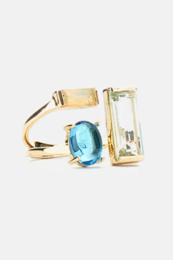 ALIITA Oval Double Baguette Ring