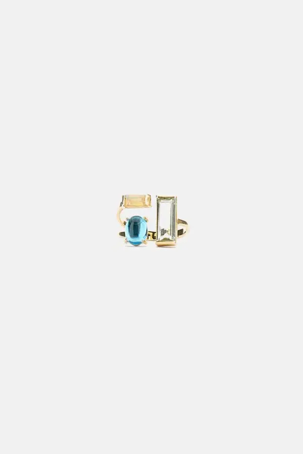ALIITA Oval Double Baguette Ring - Oro