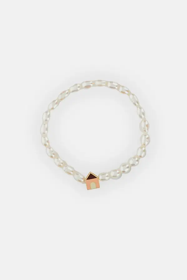 ALIITA Casita Bold Pearl Enamel Bracelet - Bianco