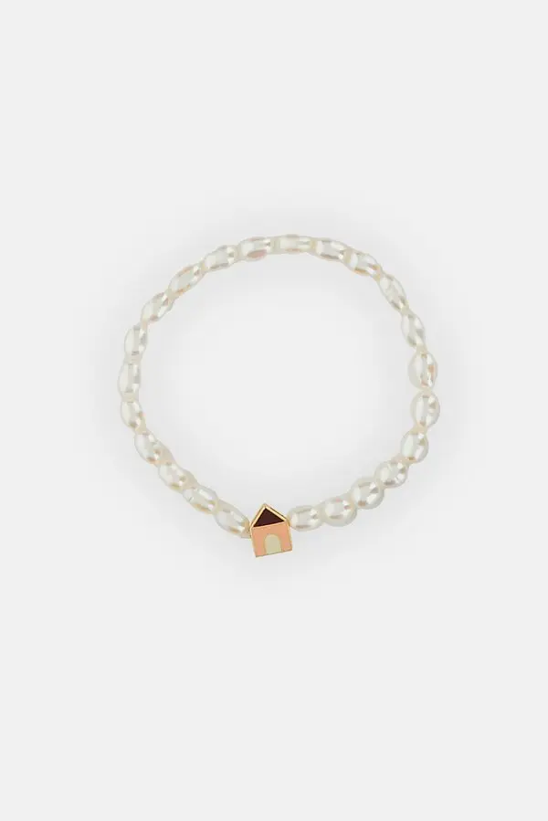 ALIITA Casita Bold Pearl Enamel Bracelet - White