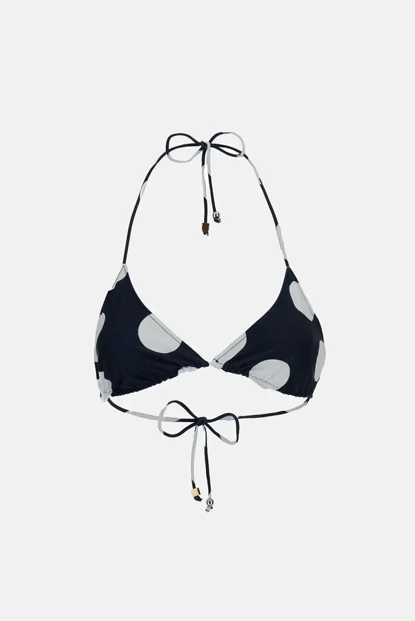 Jacquemus Polka Dot Bikini Top - Blue