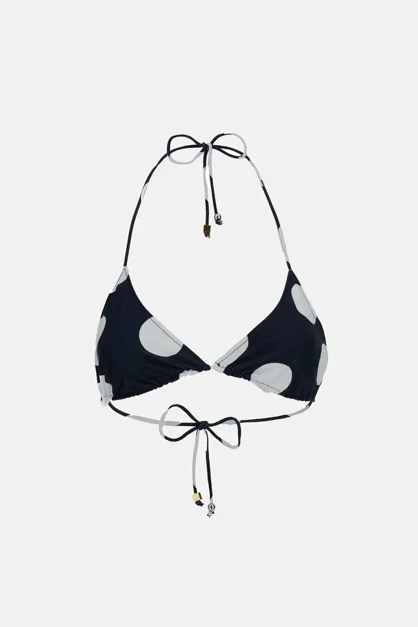 Jacquemus Polka Dot Bikini Top - Blue