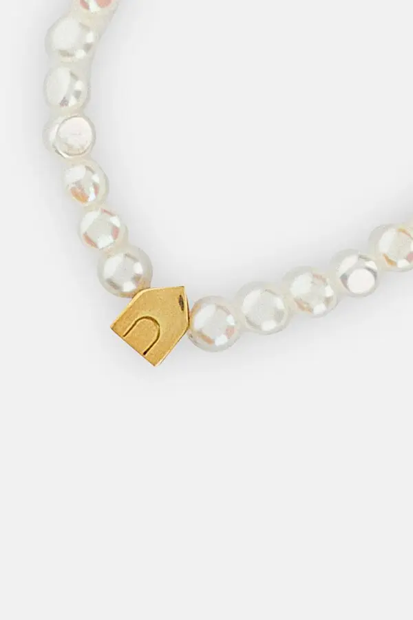 ALIITA Casita Bold Pearl Flat Bracelet - Bianco