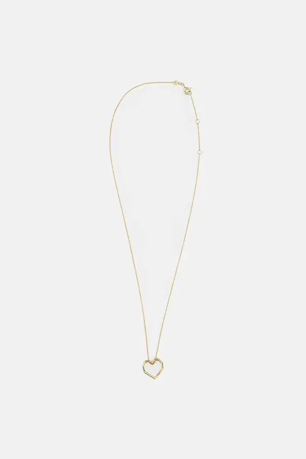 ALIITA Corazon Puro Necklace In 9ct Yellow - Oro