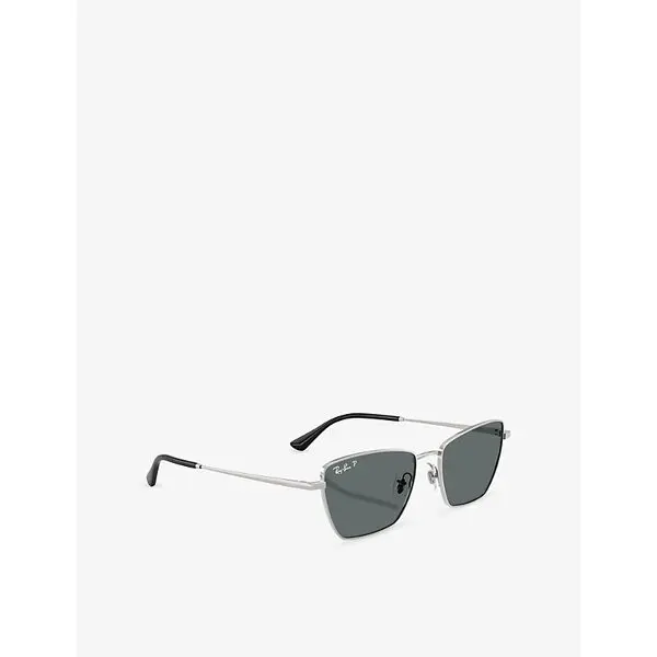 Ray-ban Irregular Frame Metal Sunglasses - Silver