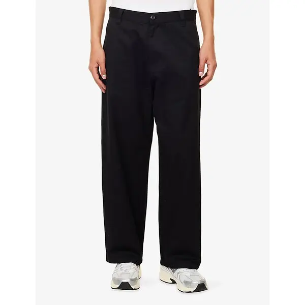 Carhartt Work In Progress Brady Straight-leg Cotton Trousers - Black