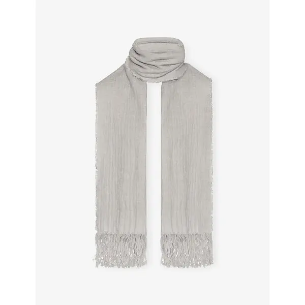 THE ROW Kastel Linen Scarf - Grey