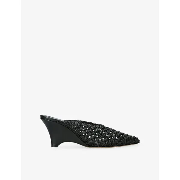 Le Monde Beryl Victoria Leather Mules - Black