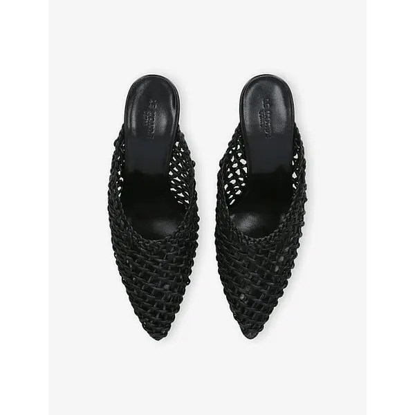 Le Monde Beryl Victoria Leather Mules - Black