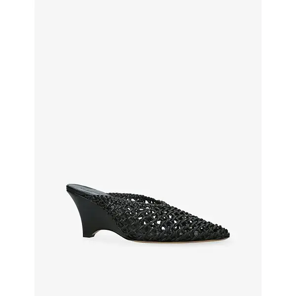 Le Monde Beryl Victoria Leather Mules - Black