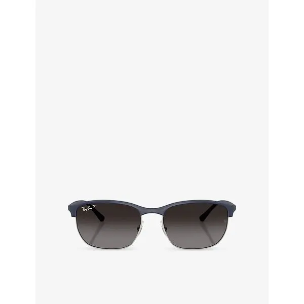 Ray-ban Rb4469 Square-frame Polarized Sunglasses - Blue