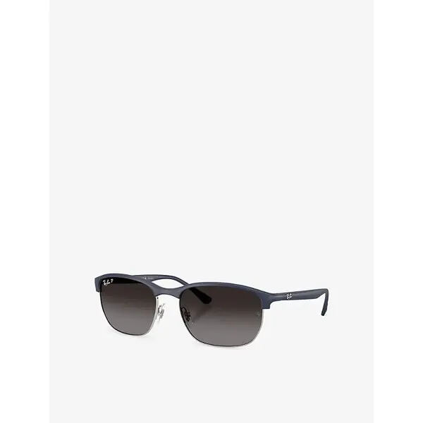 Ray-ban Rb4469 Square-frame Polarized Sunglasses - Blue