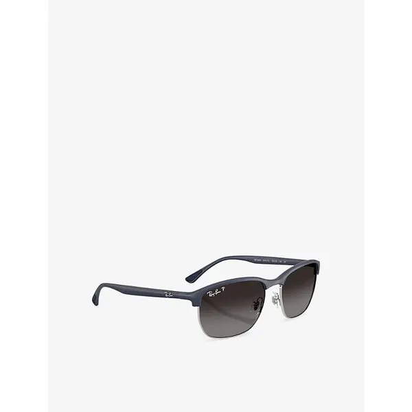 Ray-ban Rb4469 Square-frame Polarized Sunglasses - Blue