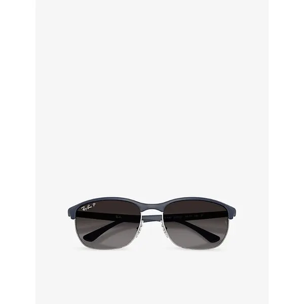 Ray-ban Rb4469 Square-frame Polarized Sunglasses - Blue