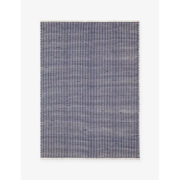 THE CONRAN SHOP Juniper Cotton And Wool Rug 170cm X 240cm - Blue