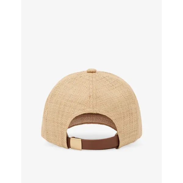 REISS Raffia Baseball Cap