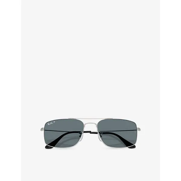 Ray-ban Square Frame Metal Sunglasses - Silver