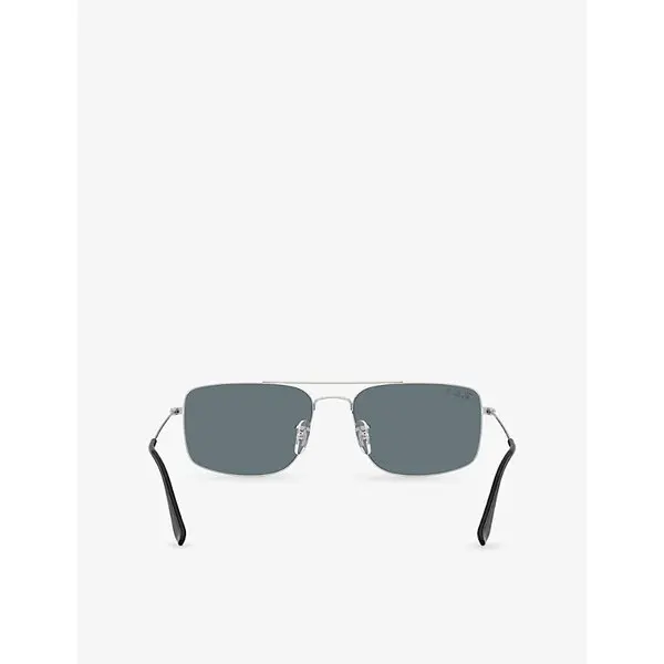 Ray-ban Square Frame Metal Sunglasses - Silver