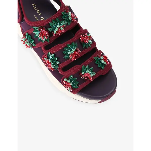 Kurt Geiger Kurt Runner" Embellished Fabric Sandals