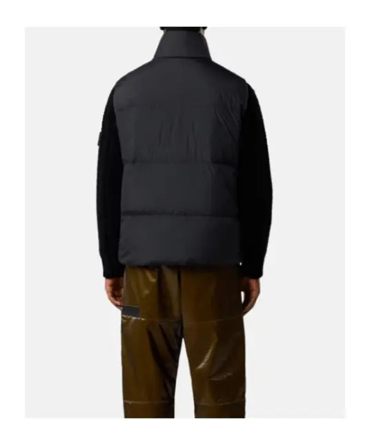 Stone Island Logo Patch High Neck Gilet - Black