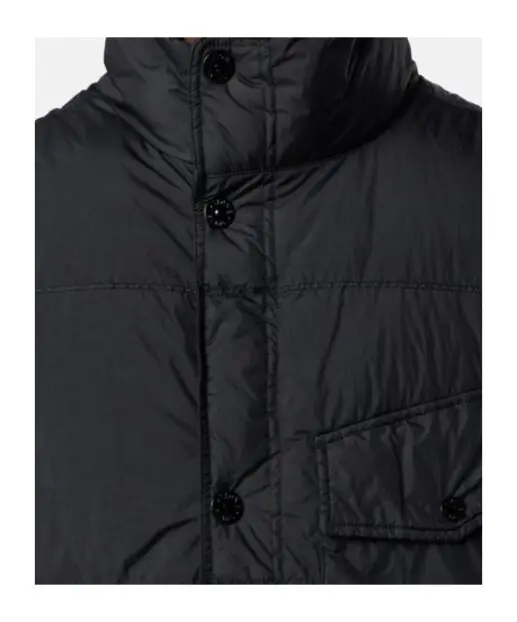 Stone Island Logo Patch High Neck Gilet - Black