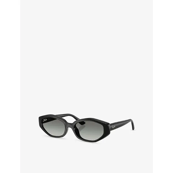 Ray-ban Rb4473d Irregular-frame Acetate Sunglasses - Black