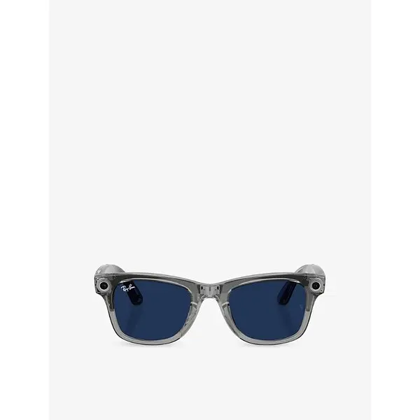 Ray-ban Wayfarer Polarised Square-frame Meta Ai Glasses - Grey
