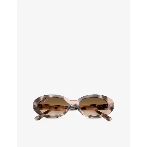 Ray-ban Oval-frame Tortoiseshell Acetate Sunglasses - Pink