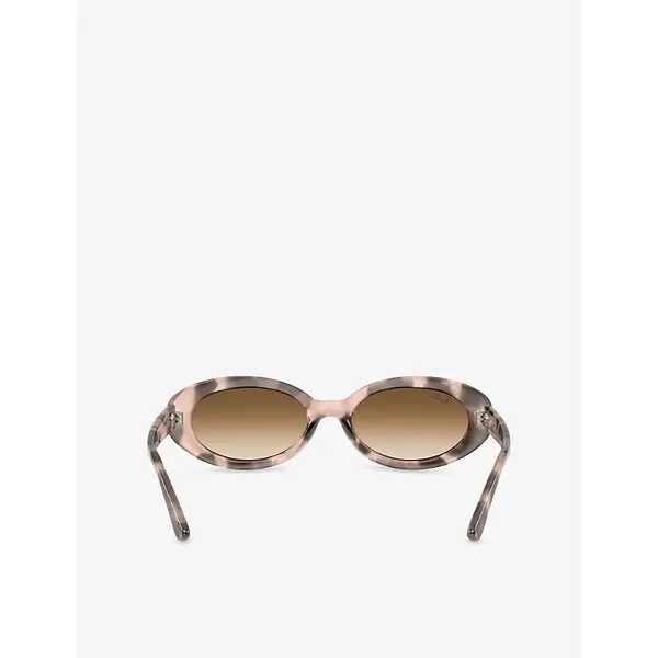Ray-ban Oval-frame Tortoiseshell Acetate Sunglasses - Pink