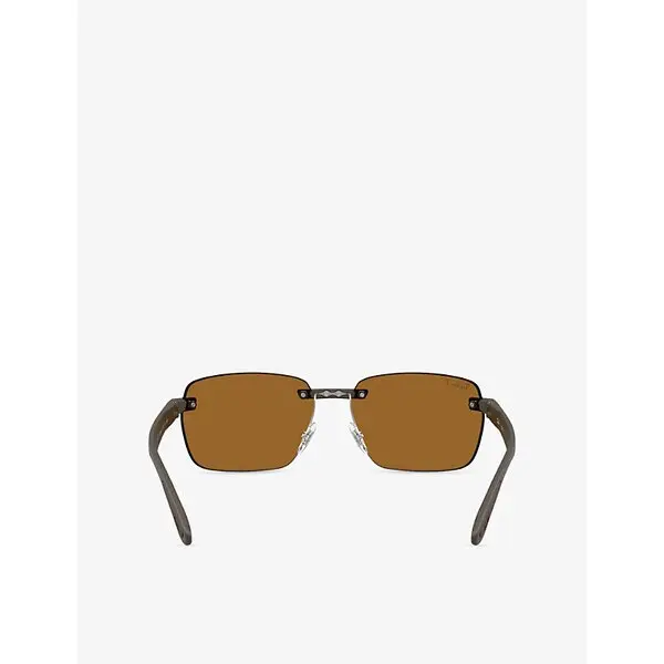 Ray-ban Rb4470ch Irregular Frame Sunglasses - Brown